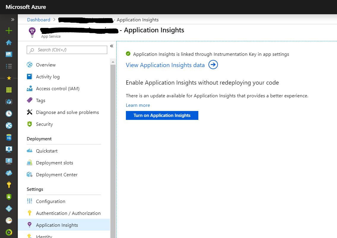 Application Insights For Your App Service In Arm The Correct Way Vossekop S Blog